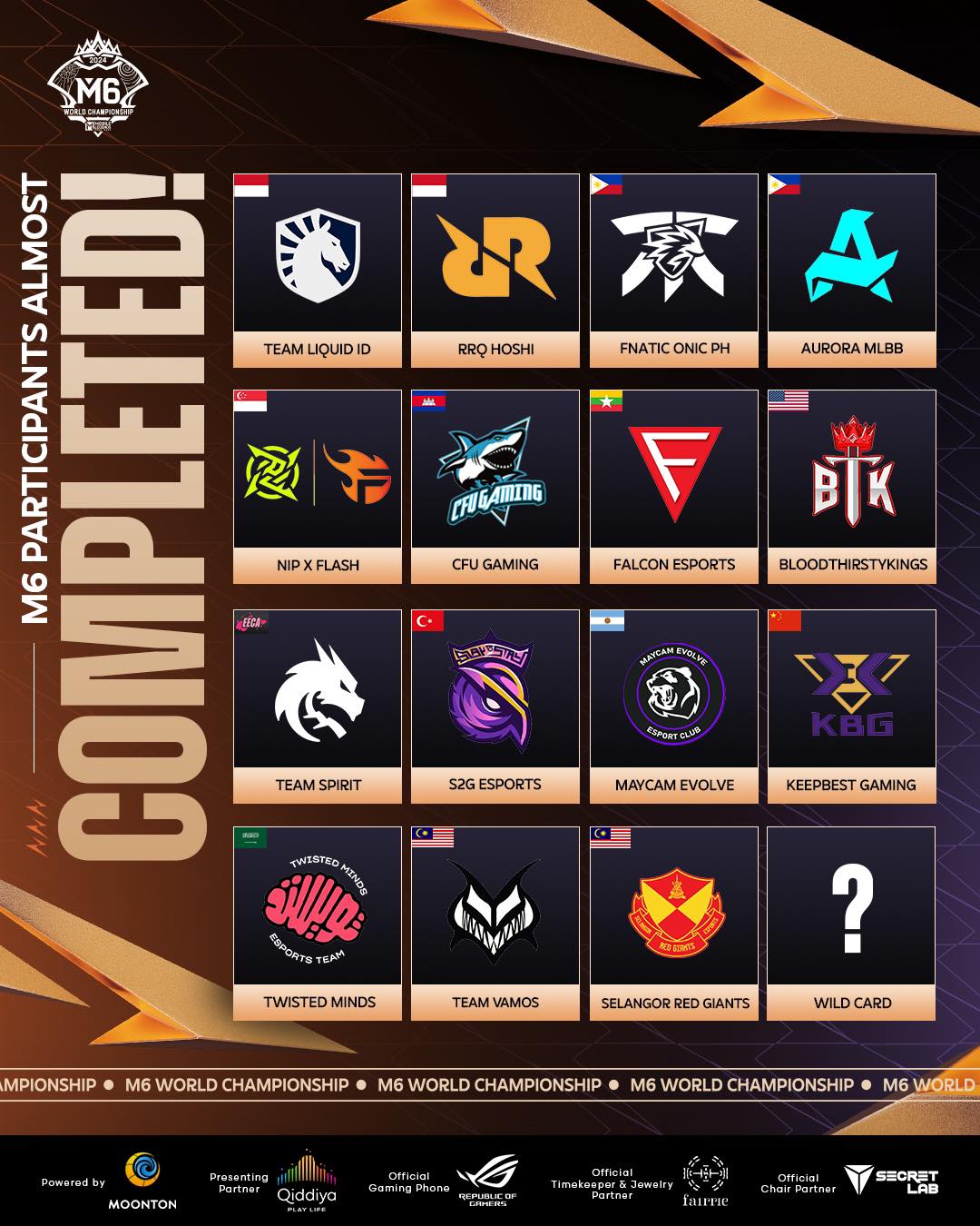 Here Are The Teams Heading To The M6 World Championship